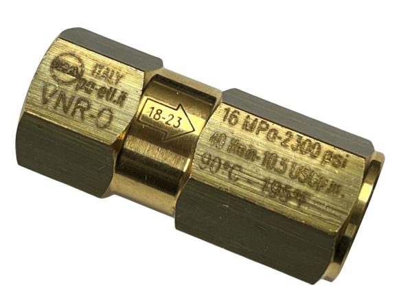 GP YCV Check Valve, Brass 3/8 FPT x 3/8 FPT 2,300 PSI - PWMall